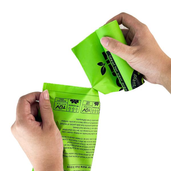 Quality Compostable Flat Top Biodegradable Garbage Bags Harmless for sale