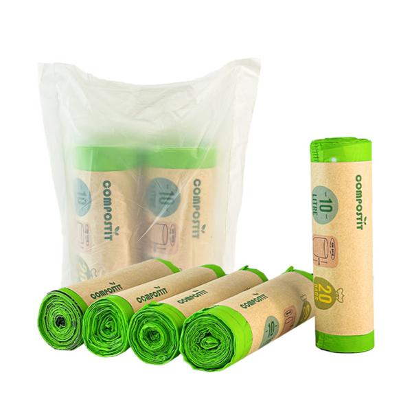 Quality Non Toxic Harmless Compostable Garbage Bags Drawstring Refuse Bags for sale