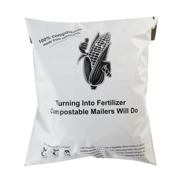 Quality Custom Logo Biodegradable Poly Mailers Bag Eco Friendly Made From Corn Starch for sale