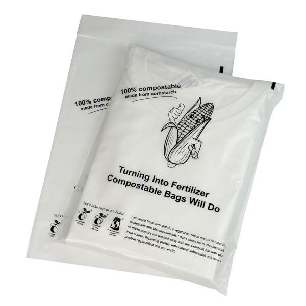 Quality Eco Friendly Compostable Garment Bags Plastic Packaging Bags For Clothing for sale