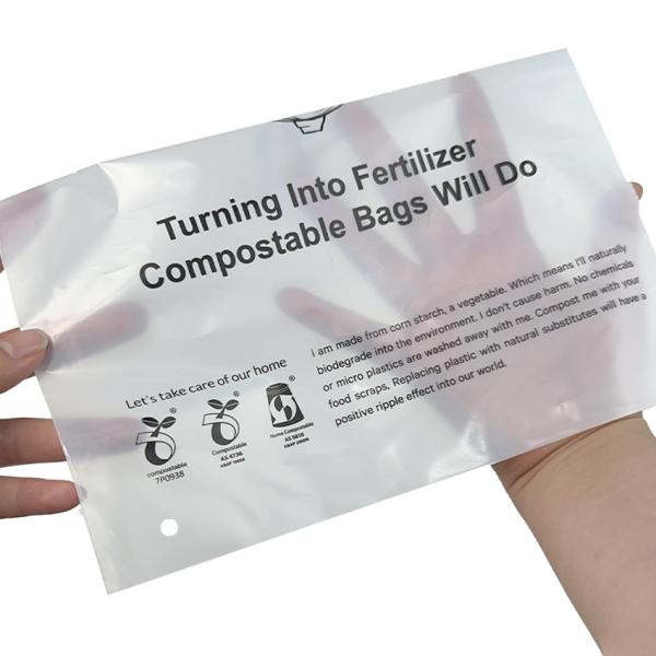 Quality 100% Biodegradable Compostable Garment Bags Self Adhesive Custom Printed for sale