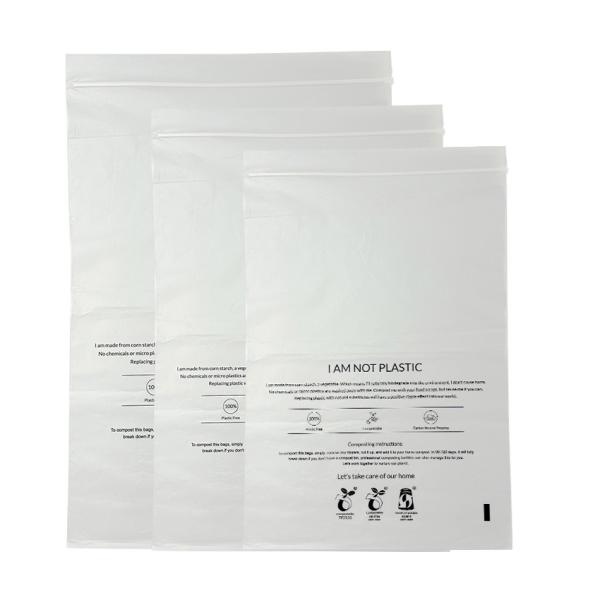 Quality Custom Compostable Ziplock Garment Bags For Eco Friendly Packaging for sale