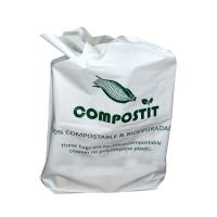 China Custom Printed Reusable Compostable Shopping Bags With Soft Loop Handle for sale