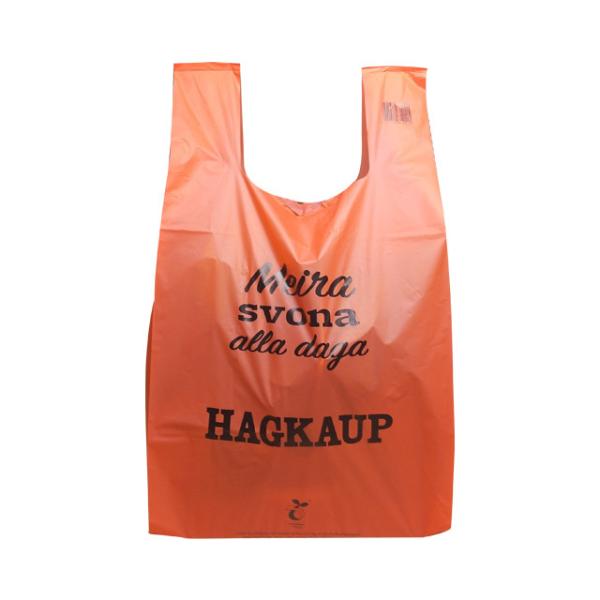 Quality Biodegradable Reusable T Shirt Bags Easy Tie Handle Singlet Checkout Bags Customized for sale