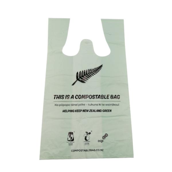 Quality Durable Compostable Carry Bags Cornstarch Based Eco Friendly For Groceries for sale