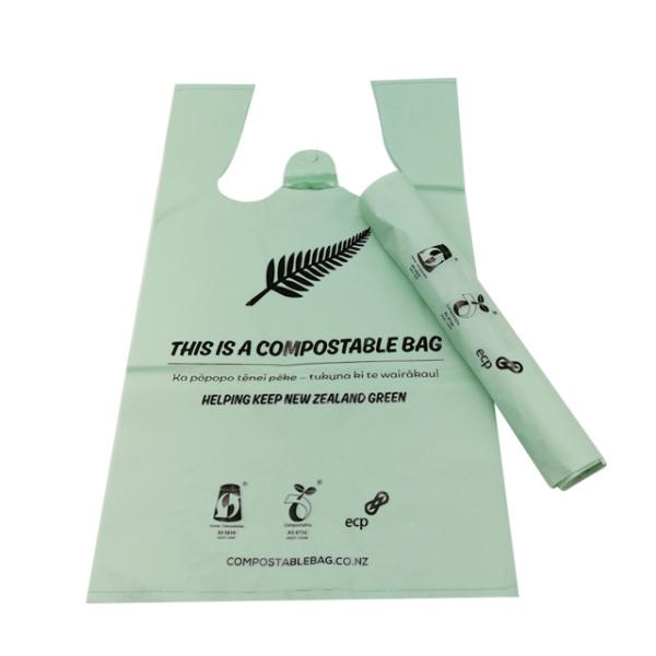Quality Durable Compostable Carry Bags Cornstarch Based Eco Friendly For Groceries for sale