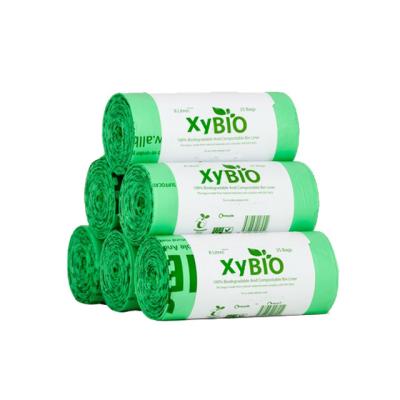 China Popular Amido de milho Eco-friendly Sustentável atacado 100% plástico compostável Biodegradável sacos de lixo personalizados impressos à venda