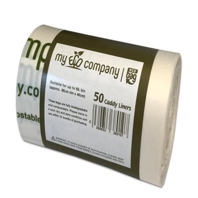 Cina Top Vendita Grosso Sostenibile Amido di mais biodegradabile al 100% Logo personalizzato Home Compost Eco Friendly Compostabile Yard Waste Bag in vendita