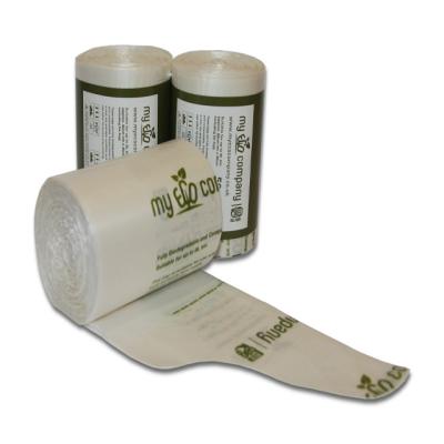 Cina Top Vendita Grosso Sostenibile Amido di mais biodegradabile al 100% Logo personalizzato Home Compost Eco Friendly Compostabile Yard Waste Bag in vendita
