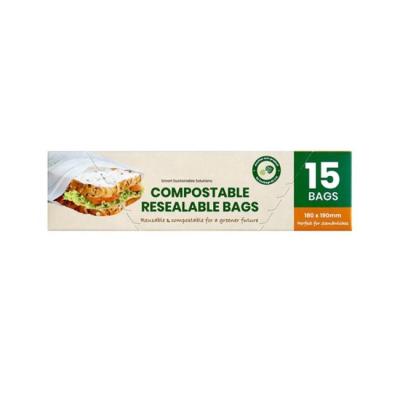 China Home Compostabel Herverzegelbaar 100% biologisch afbreekbaar Duurzaam Maïsstysel broodje Gedroogd fruit Ziplock zakken voor voedselverpakkingen Te koop