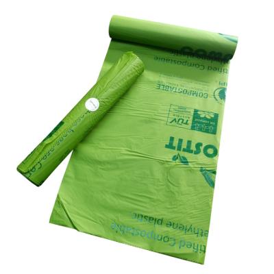 중국 소매용 배포장치와 함께 사용자 정의 가능한 콤포스타블 평면 상단 쓰레기 봉지 판매용