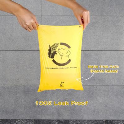 Cina Ingrosso 100% compostabile Biodegradabile Dog Poop Bag Sustainable Packaging Bags Fornitore Cina OEM Disegno di logo personalizzato in vendita