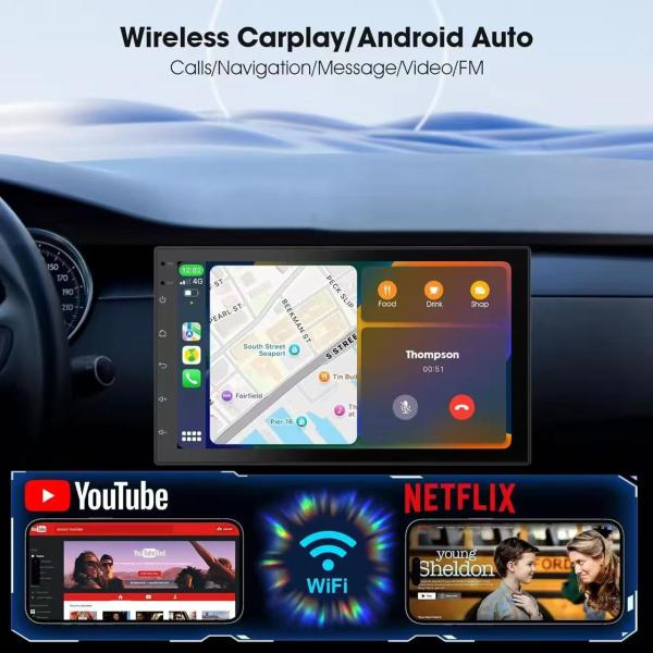 Quality 7 Inch HD Touchscreen Wireless CarPlay Screen Android 11 OS 4*50W Output for sale
