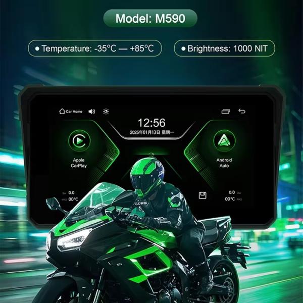 Quality Android 14.0 4G Motorcycle Smart Screen DVR Recording Motorcycle Head Unit for sale
