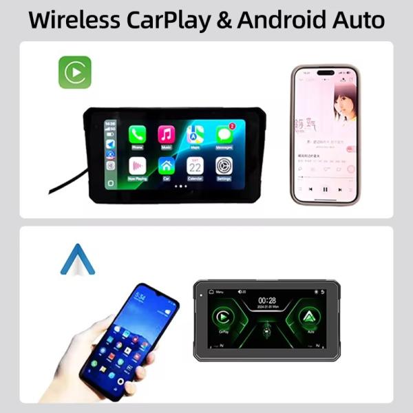 Quality Android 14.0 4G Motorcycle Smart Screen DVR Recording Motorcycle Head Unit for sale