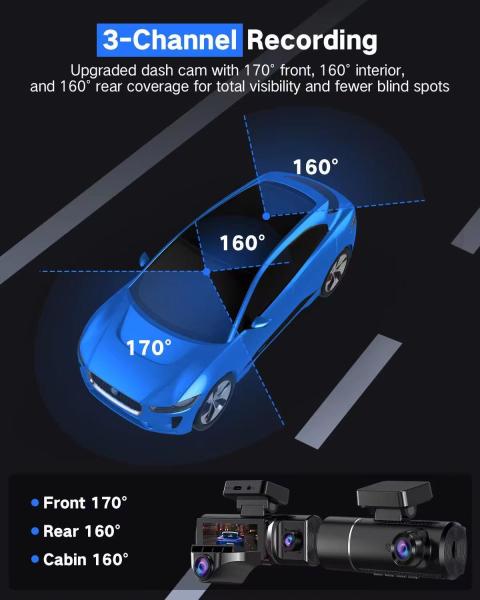 Quality Multi Language 4K UHD 170° Wide Angle Dash Camera With Loop Recording for sale