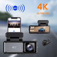 China 3.2 Inch IPS Dash Camera 4K Front and Rear Dual Lens with WiFi GPS Night Vision for sale