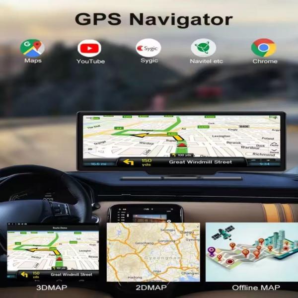 Quality 10.26 Inch IPS Vehicle DVR Android Car Player With 4K+2K+2K Camera for sale