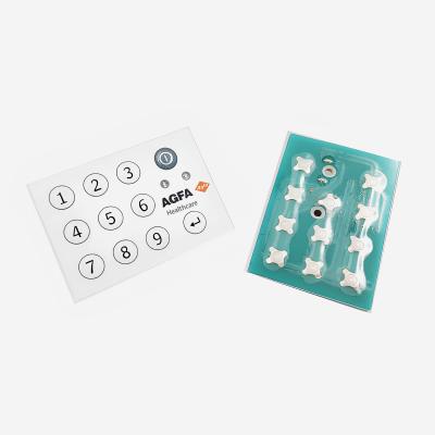 中国 ペット PC ポリ塩化ビニール材料 PCB 膜スイッチ キーパッド上部エンボス加工多目的 販売のため