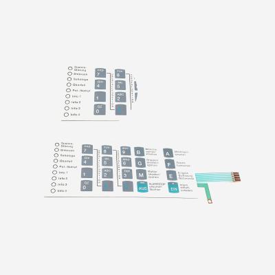 중국 철사 무선 공용영역 유형을 가진 DC 12V LED 막 스위치 키패드 IP67 판매용