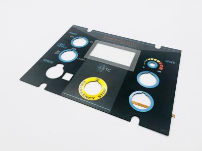 China Customized Black Wall Membrane Switch Panel Sticker with Embossing Surface Finishing for sale