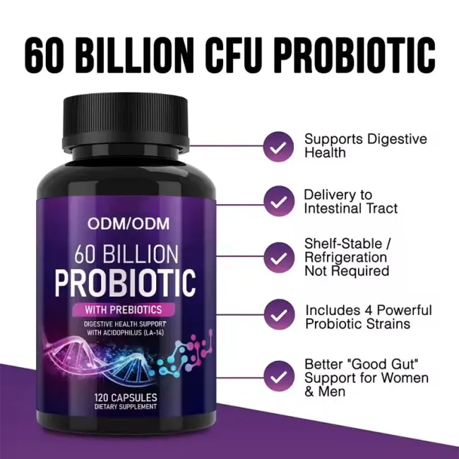 Probiotic supplement bottle packaging