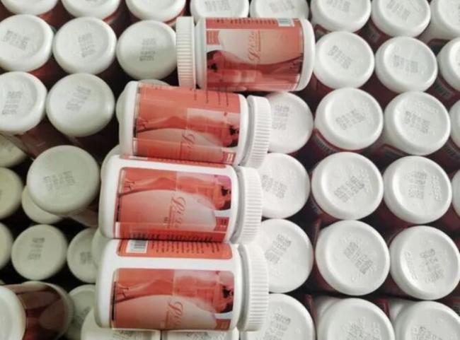 Close-up of weight loss capsules