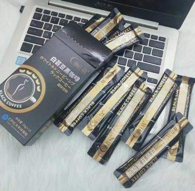 China OEM Organic Healthy Supplement Weight Loss Slimming Powder Black Instant Coffee for sale