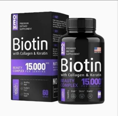 China Healthcare Biotin Collagen Keratin Capsules Supplement Biotin Capsules For Hair Growth for sale