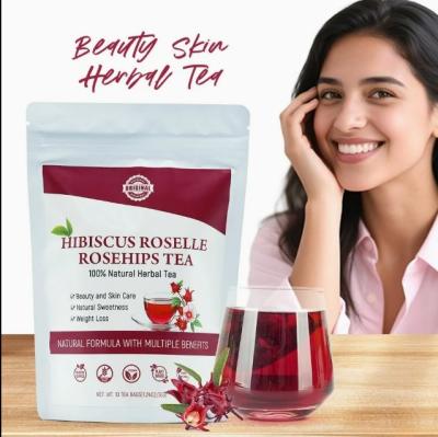 China Skin Whitening Hibiscus Roselle Rosehips Tea Beauty And Weight Loss Tea for sale