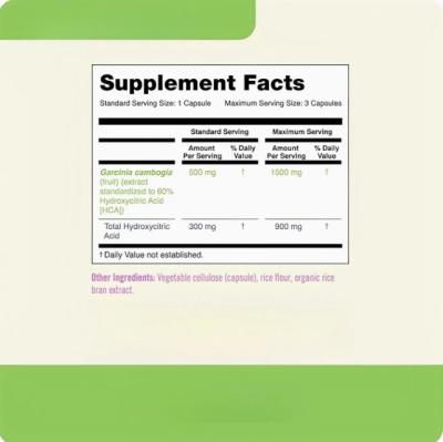 Cina Integratore erboristico OEM Vegan di estratto di Garcinia Cambogia per la perdita di peso in capsule, brucia grassi addominali in vendita
