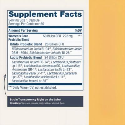 China Women′s Probiotic Capsules, Probiotic Supplement to Support Women′s pH Balance, Urinary, Digestive and Immune Health for sale