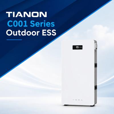China 8kWh-20kWh Outdoor IP65 LiFePO4 Energy Storage Battery C5 Anti-Corrosion Fire Suppression System TIANON for sale