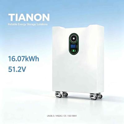 China Smart BMS Mobile Floor Battery 51.2V 16kWh Compatible With Deye Victron Solar Inverters Whole House Backup - Tianon for sale