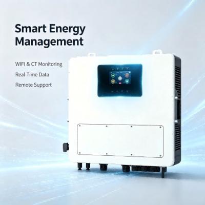 China B003-10KW Single Phase Hybrid Solar Inverter IP65 80-500Vdc MPPT 230Vac with 4.3 Inch Touch Screen Tianon for sale