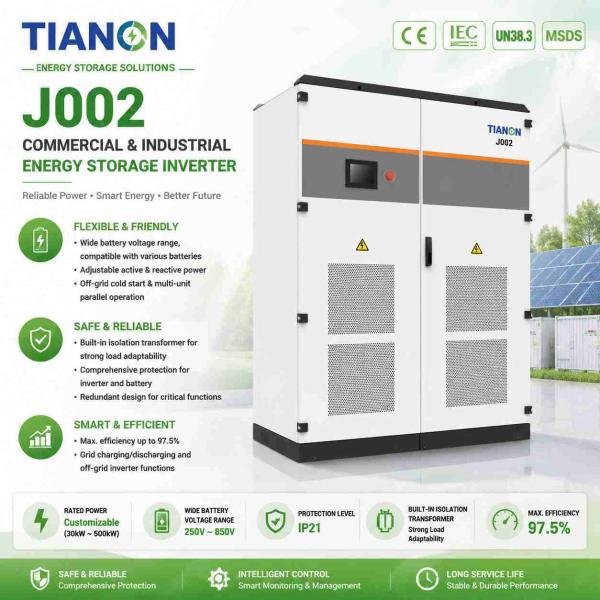 Quality 150kW Commercial Energy Storage Inverter PCS with Isolation Transformer 420~850V Efficiency 97.1% for sale