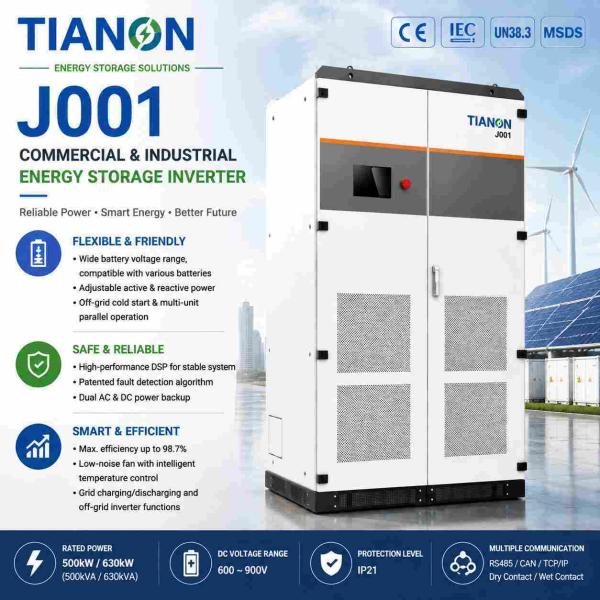 Quality 500kW Commercial Energy Storage Inverter PCS 600-900V with 98.7% Efficiency for sale