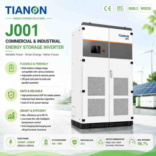 Quality 630kW Commercial Energy Storage Inverter PCS 600-900V with 98.7% Efficiency for sale
