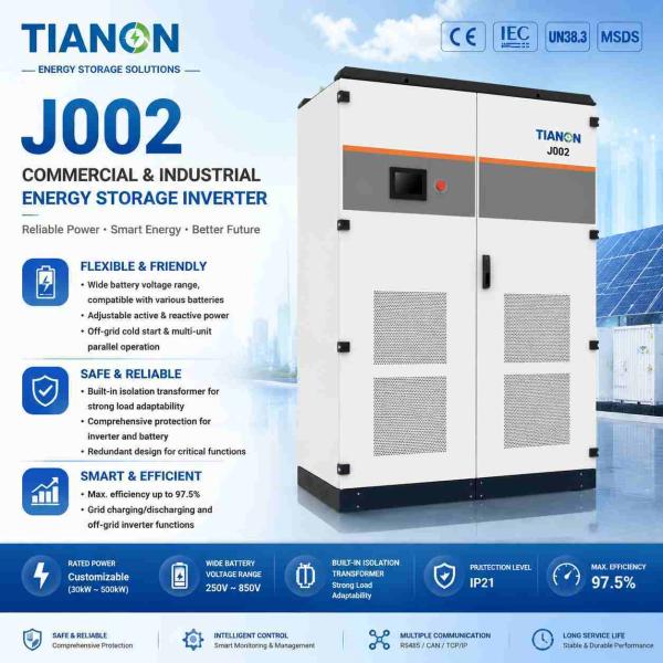Quality 250kW Commercial Energy Storage Inverter PCS with Isolation Transformer 420~850V Efficiency 97.3% for sale