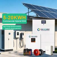 Quality 20kW MPPT Hybrid Solar Power System 580-740W Bifacial PV Panel LiFePO4 Battery for sale
