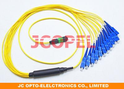 China MTP / MPO - SC/UPC Fiber Optic Patch Cord 12 Cord Single Mode Fiber for sale