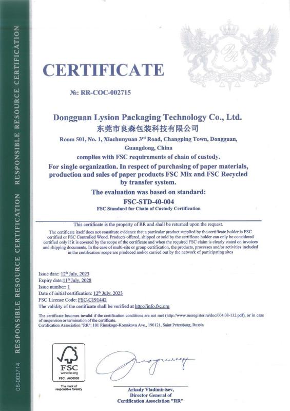 FSC - Topsion Packaging Limited