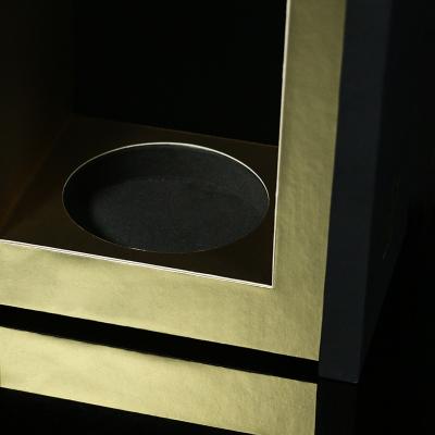 China Custom Luxury Wine Packaging Box With 3D Raster Matte Black Pull Out Drawer for sale