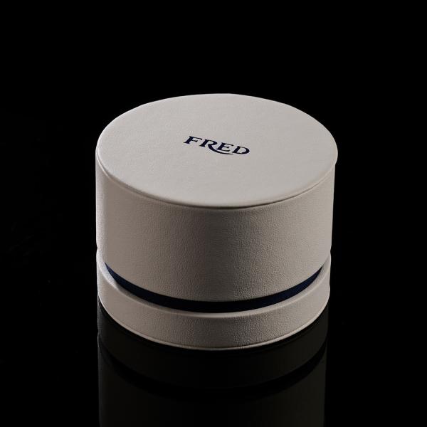 Quality White Round Luxury Velvet Engagement Ring Box Jewelry Idea Gift Box for sale