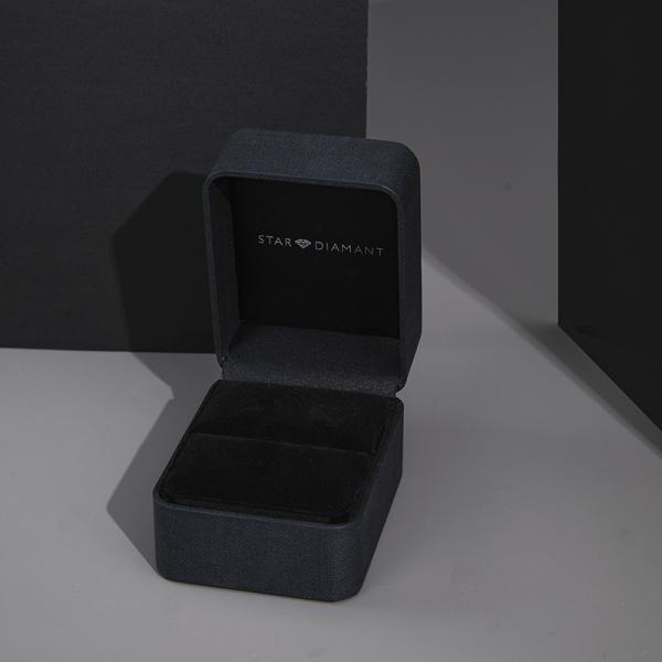 Quality Rigid Matte Luxury Jewelry Box With Leather PU Insert And Velvet Base For Rings And Watches for sale