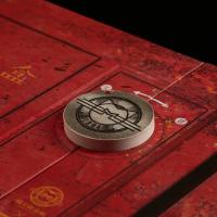 China Custom Handmade Composite Packaging Vintage Style Box With Button Complex Structural for sale