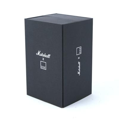 China Handmade Matte Black Custom High End Clamshell Gift Box with Magnetic Closure for sale