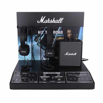 China Acrylic Audio Speaker Display Stand Custom Functional With Metal Button for sale