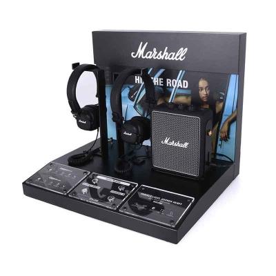China Acrylic Audio Speaker Display Stand Custom Functional With Metal Button for sale