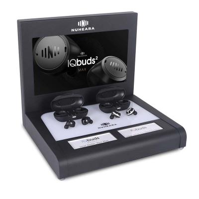 China Earphone Acrylic Display Holder Headphone Headset Display Stand Rack Insert SD Card for sale